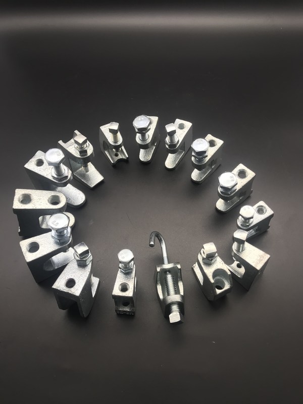 Custom All Size Zinc Plated M8 M12 Flat Tapered Beam Clamp for Threaded Rod