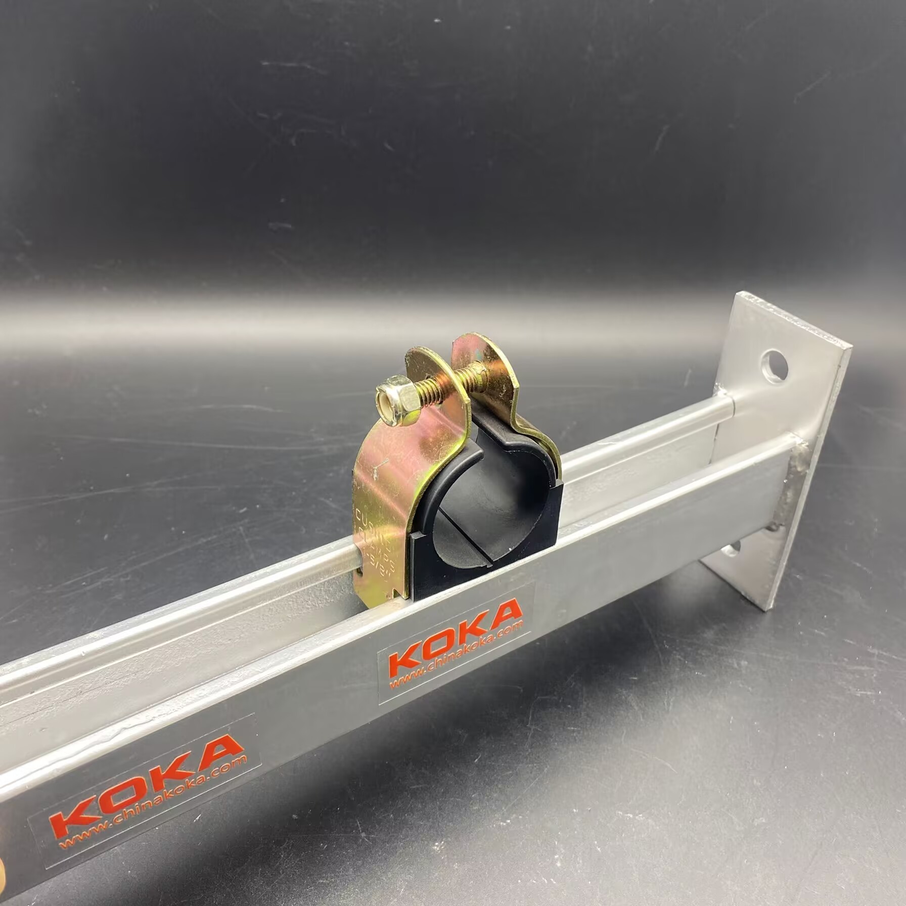 Gold Galvanized 3/4'' Strut Channel Mounted Cushion Clamps