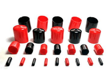 Black Red Rubber M6 M8 Custom Size Thread Rod End Caps