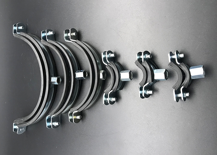 Custom Different Size EPDM Rubber Pipe Clamp with Two Screws