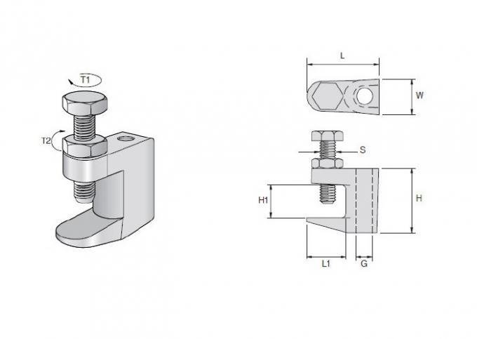 Ss316 Electrical Conduit Beam Clamps HDG Unistrut U Bolt Clamp
